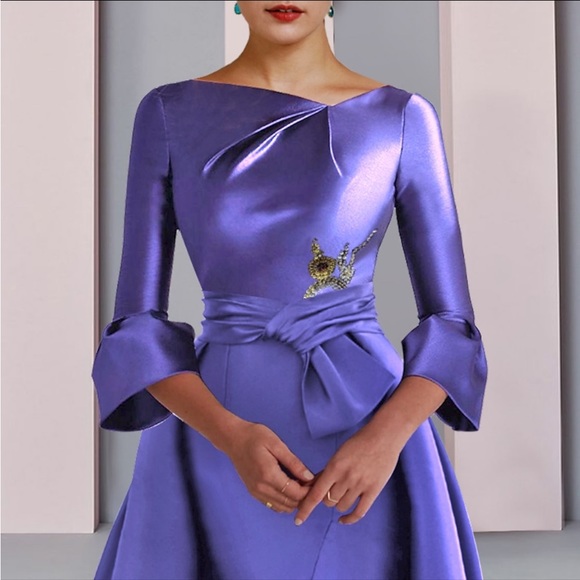 Lanting | Dresses | Lan Ting Burgundy Mother Of The Brideformal Size 8 ...